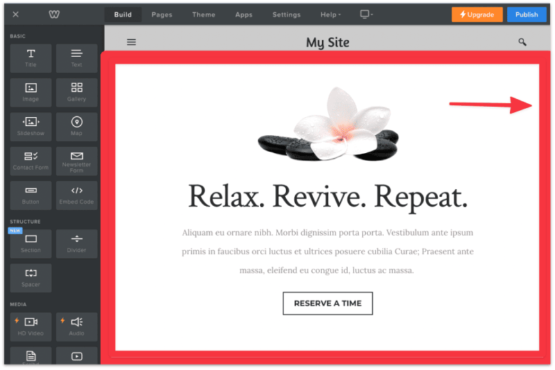 How to customize Weebly background, header and footer